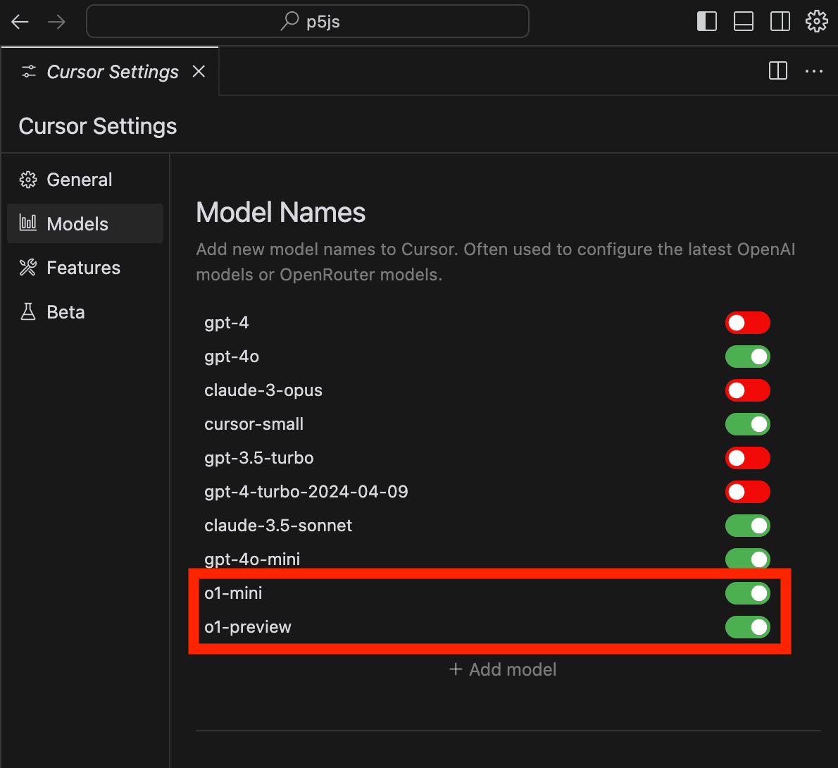 【OpenAI o1】Cursorにo1-previewとo1-miniのAPIを組み込めます｜本郷喜千