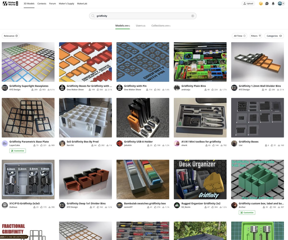 組み替え簡単！ 引き出し収納達人への道 PREDUCTS Drawer & Gridfinity｜Takuma