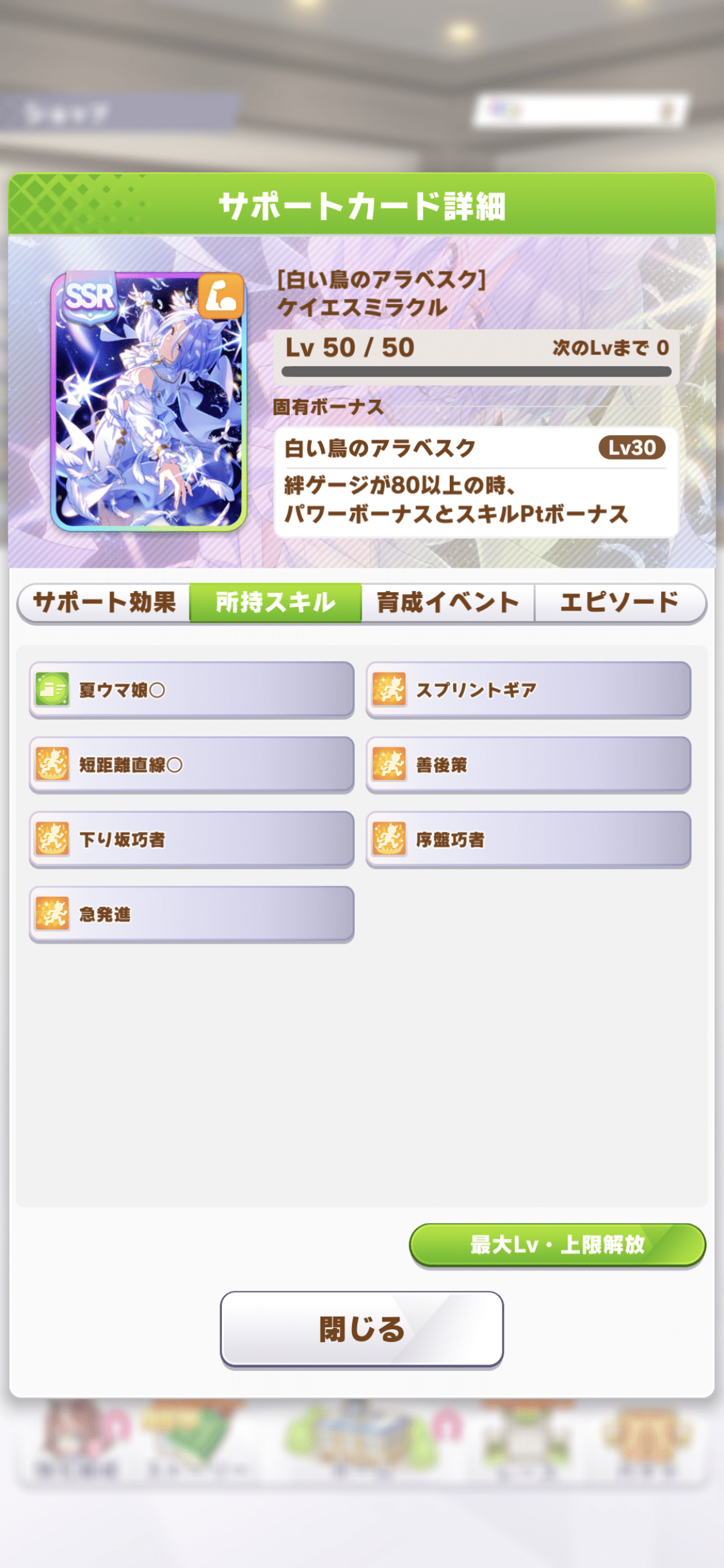 3.5th SSRサポートカード交換チケット 2024年9月（ウマ娘）｜ルカのウマ娘note