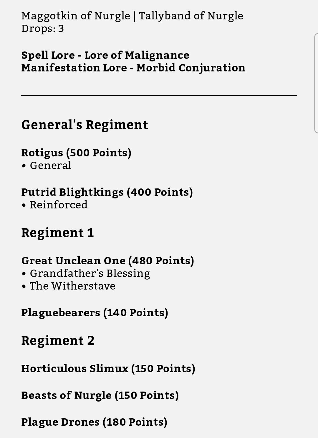 -4版- ウォーハンマーAoS：プレイレポート マゴットキン・オブ・ナーグル (2024/09/16) ｜mooning-nasu