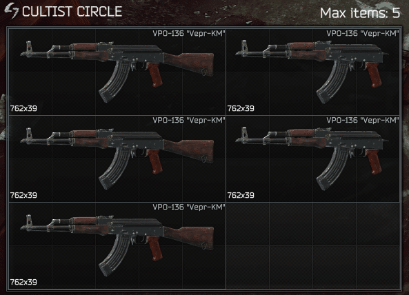 【EFT】CultistCircle レシピ ｜YYYGGG