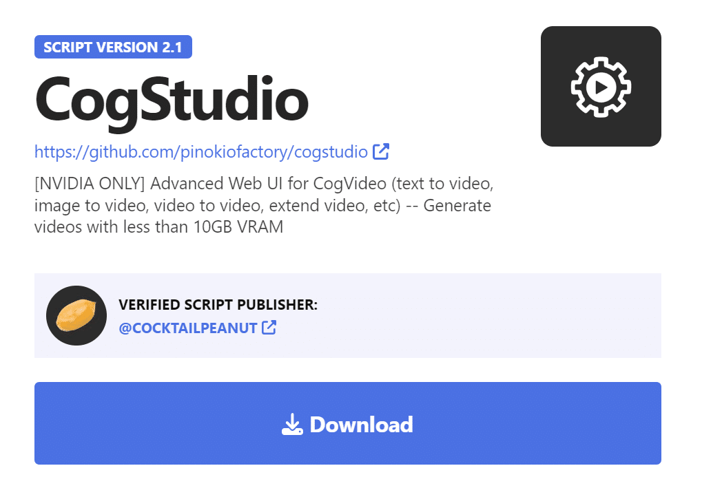 【AI】ローカルでcogstudioを使った動画生成方法｜AI愛create