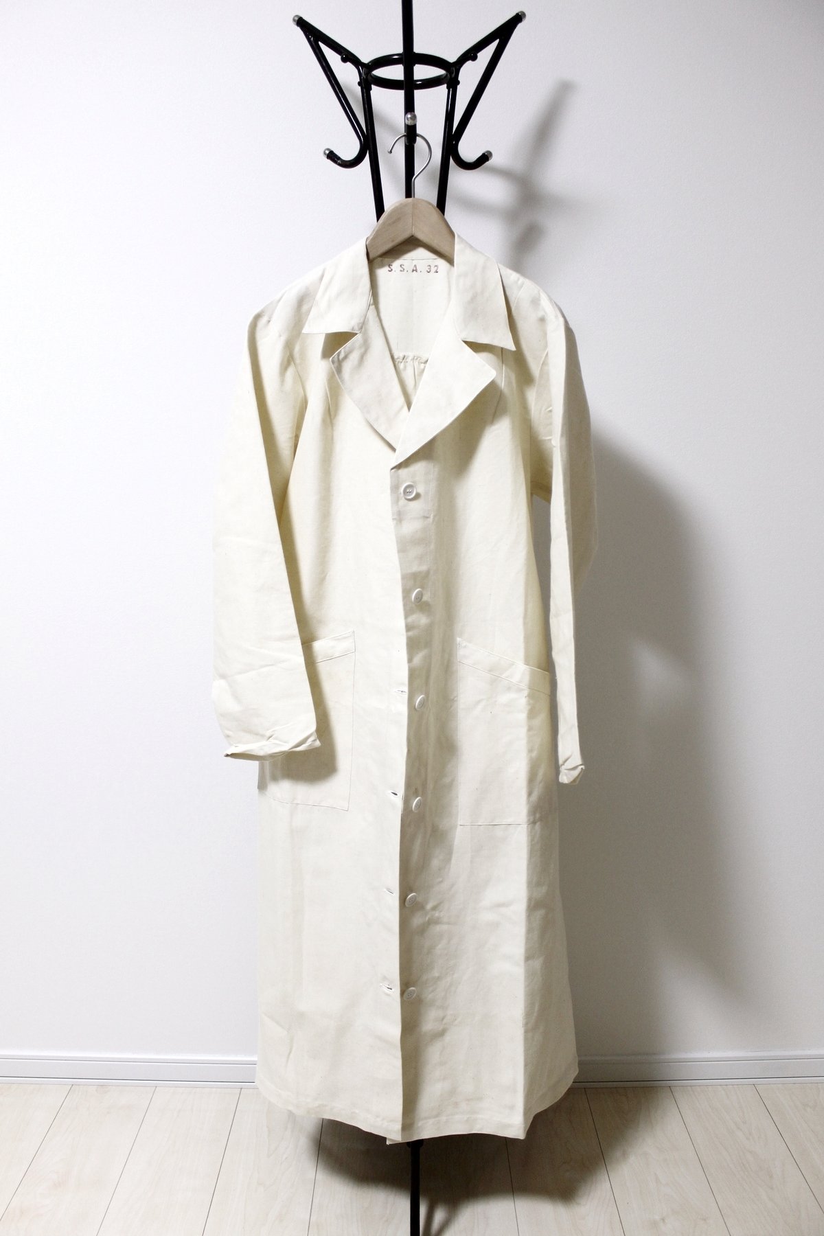 育て甲斐のあるリネンの古着 | 40s FRENCH ARMY LINEN HOSPITAL COAT | デッドストック NOS ...