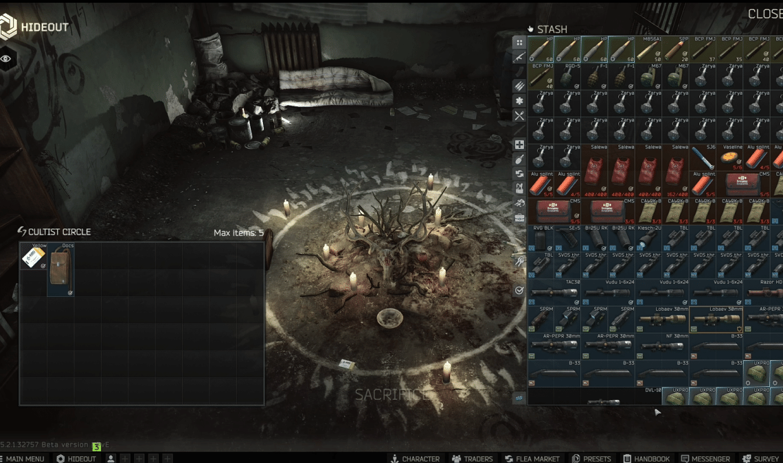 【EFT】CultistCircle レシピ ｜YYYGGG