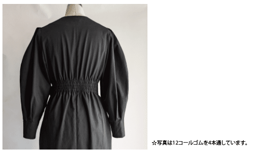 Aimant-05応用ワンピースの後ろリボン仕様＆後ろ裾スリット仕様｜tomomi_patterns