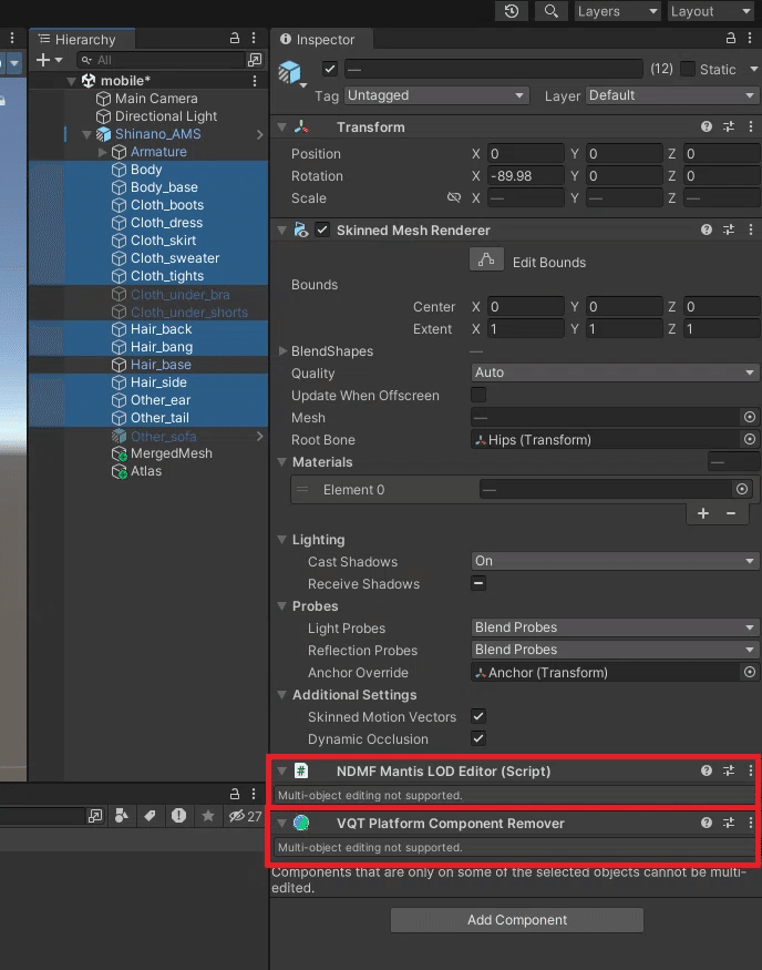 Mantis LOD Editorを使ってアバターを2万ポリ以下にする【VRChat】｜はづき