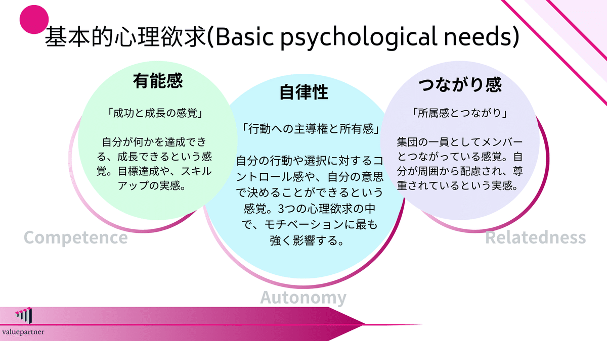 モチベーション・マネジメントのメタ理論：Deci&Ryanの自己決定理論（1）｜Value Partner 槌田 昌子