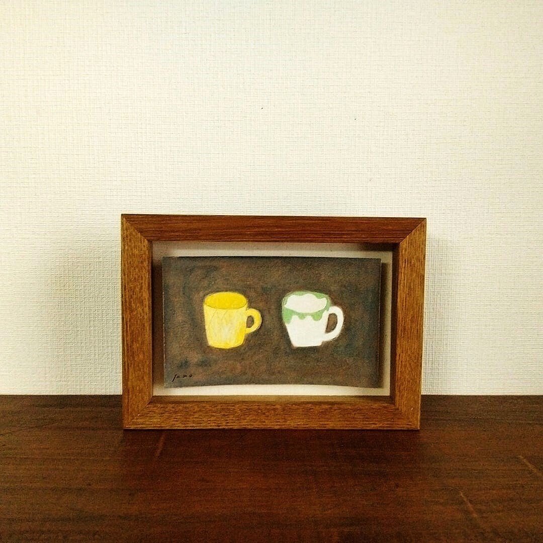 イラスト日記/ 新作「ふたつのマグカップ」｜nao kamimura