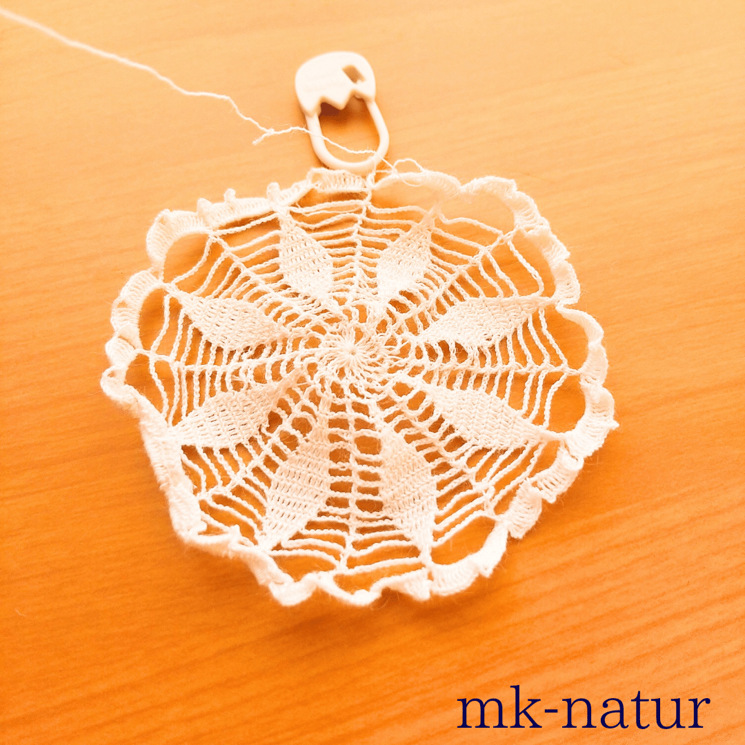 ドイリー作成2週目に突入しました。｜mk_natur 編み物雑貨と占いのあるお店