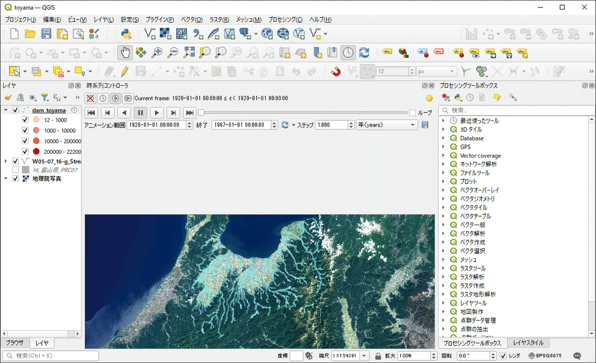 QGISを学ぼう！時系列アニメーションの解説｜株式会社SOCO
