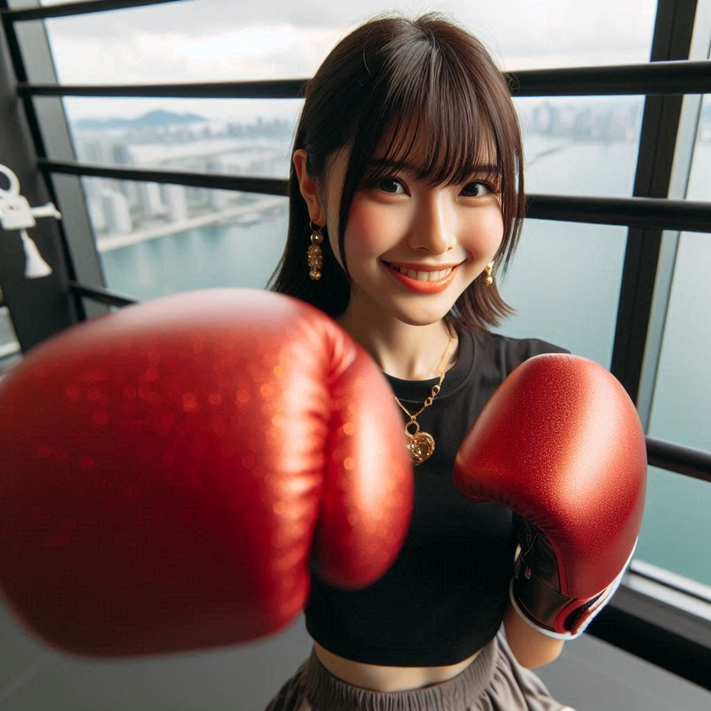 RED Gloves punch （赤グローブ女子ボクサー）｜Q-MiMi