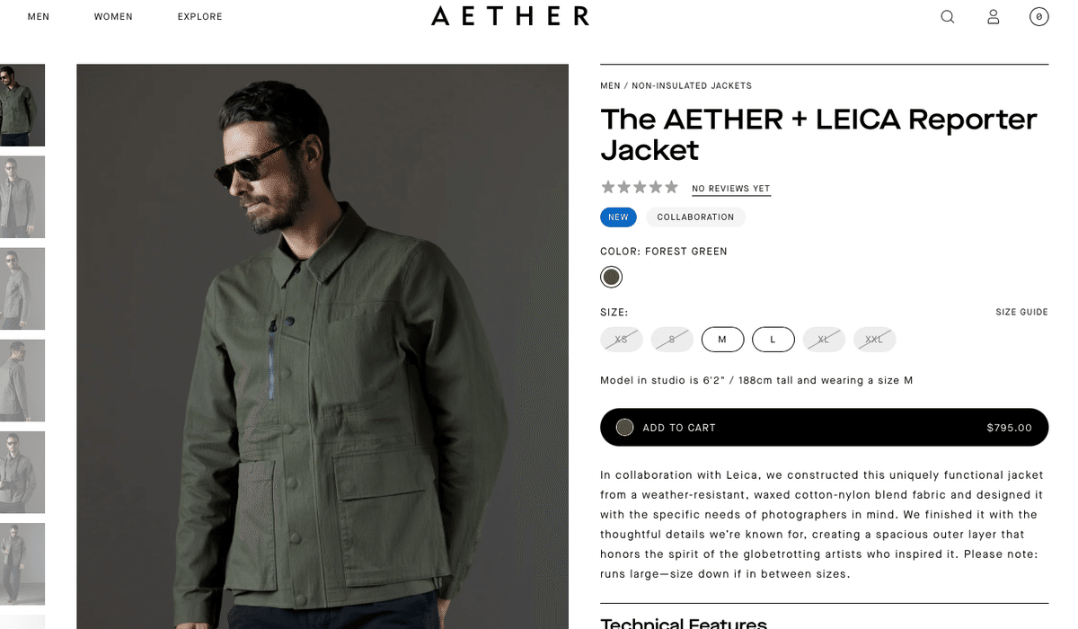 AETHER + LEICAの限定ジャケットを買ってみたが、、、｜MOJA MOJA