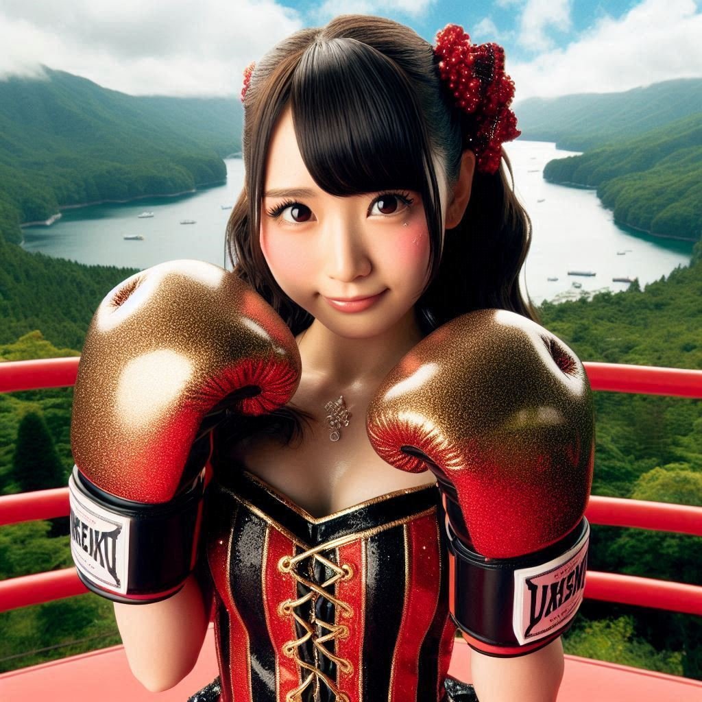 Red Stripe Gold Gloves (赤しましま女子ボクサー)｜Q-MiMi