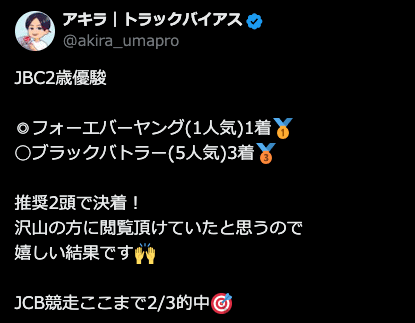 11/4(祝) 門別11R JBC2歳優駿(Jpn3)【17:55発走】｜アキラ｜トラックバイアス
