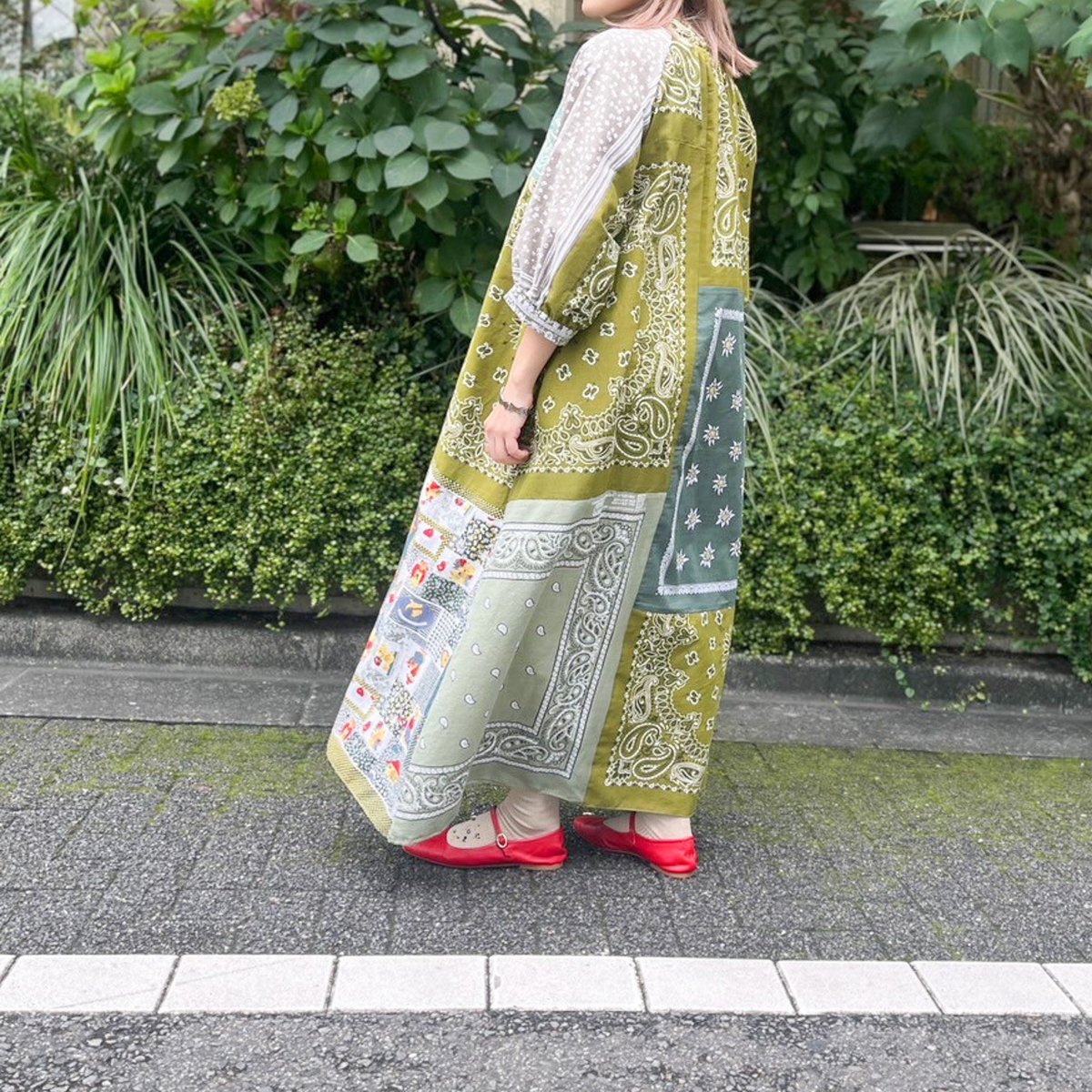 FRONT RIBBON DRESS 着てみました♡｜flower＆guitar 花とギター