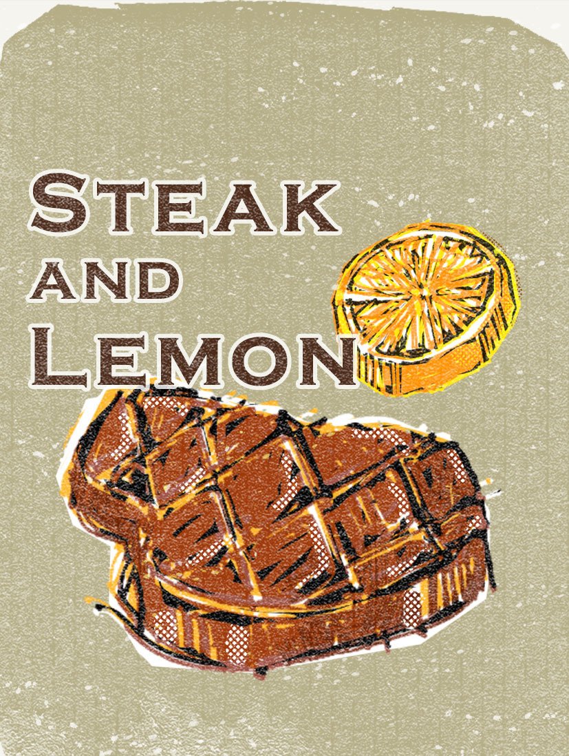 【デジタル版画】レモン・ステーキ｜Yasuo Oyakata Honma