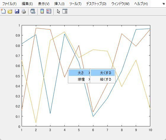 コンテキストメニュー ～ MATLAB のグラフや表に独自メニューを追加する｜leftbank