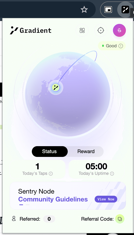 [DePIN] Gradient 放置でポイント貯めてエアドロップ｜らむ
