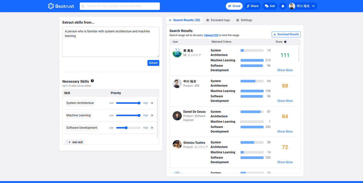Behind Scout - Lessons from building an AI-powered Skill Matching Feature｜Beatrust on note