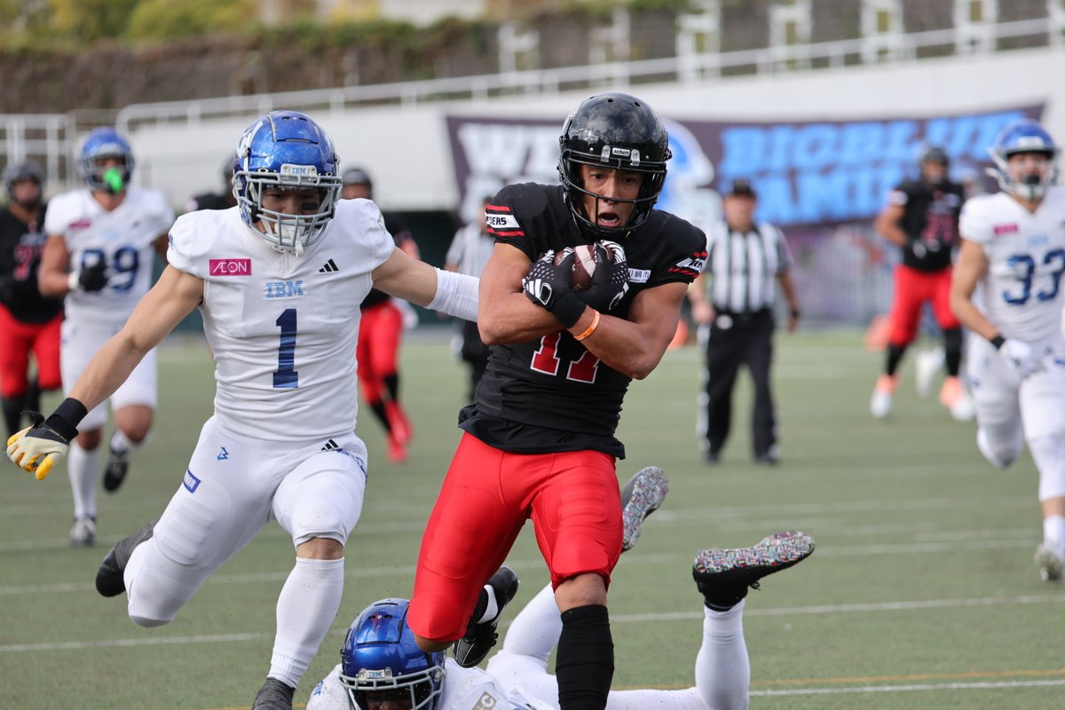 兄弟そろってタッチダウン WR#17糸川創平＆WR#82糸川幹人｜富士通フロンティアーズ FUJITSU FRONTIERS
