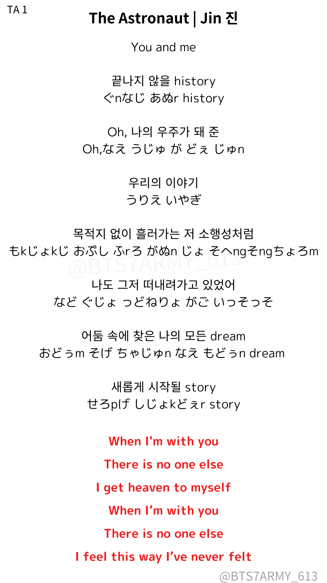 The Astronaut | Jin 진 ｜BTS7ARMY_그므시라꼬