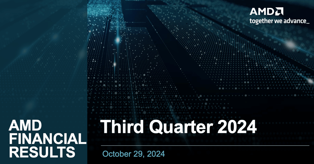 2024年Q3 Advanced Micro Devices( $AMD) 決算情報｜INVESTMENT&FINANCIAL MAGAZINE