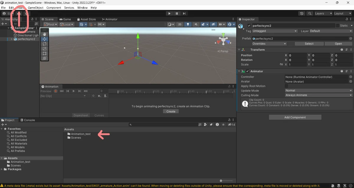 BlenderでつけたアニメーションをUnityで.anim形式にしてWARUDOで再生する方法｜せいか