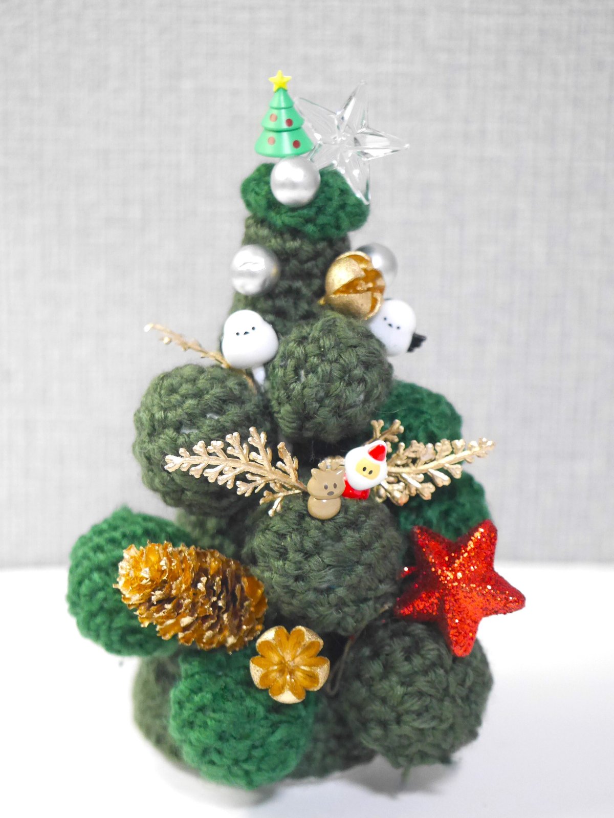 余り毛糸と100均で作るクリスマスツリー｜asagi_wind