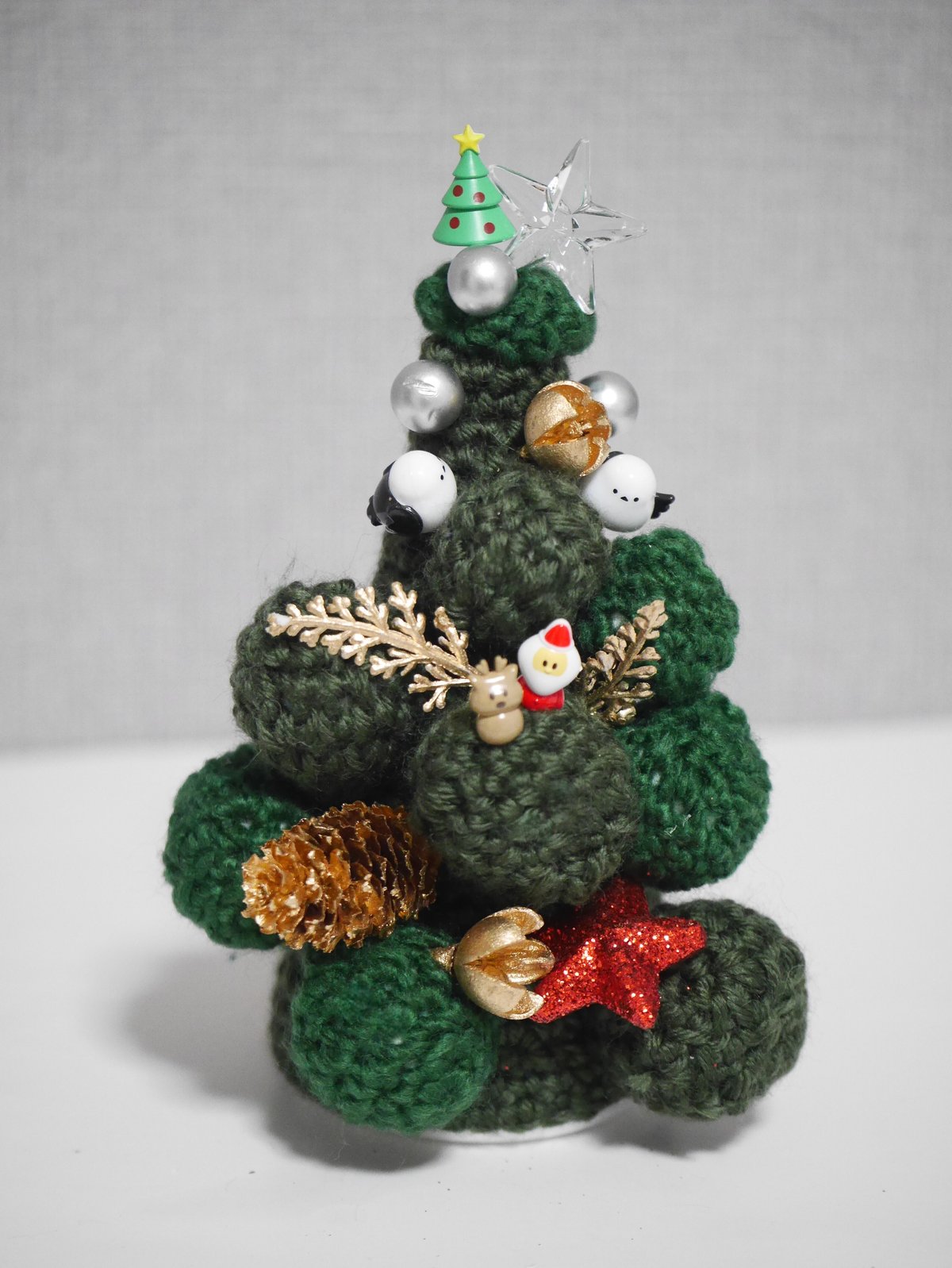余り毛糸と100均で作るクリスマスツリー｜asagi_wind