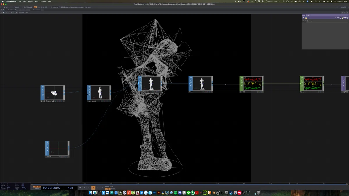 [TouchDesigner] Pointclouds with 3d models #0.7｜7010
