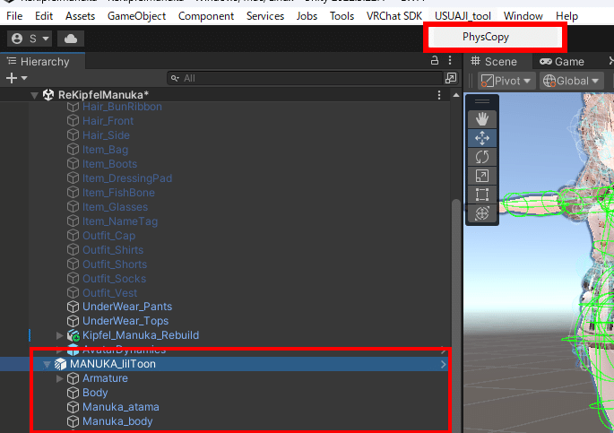 【VRChat】Blender 4.3.0とUnityで非対応衣装を着せるための記事 (マヌカキプフェルの制作)｜siloneco_vrc