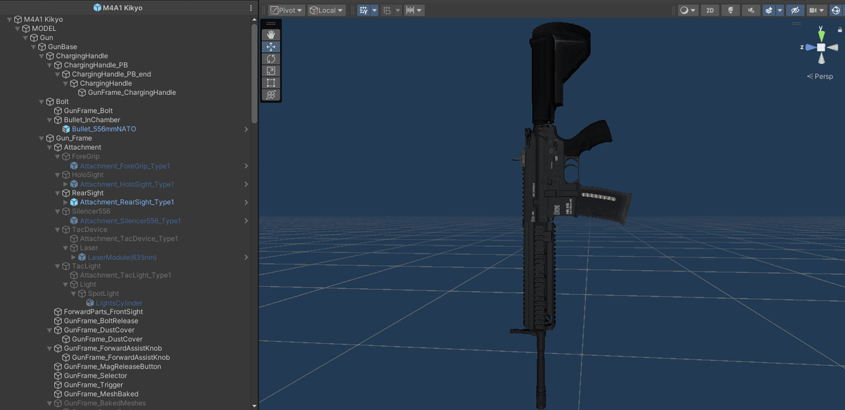 【VRChat】銃を撃ちたいけどFXとか作れない？ DAGsAR No.01 US416を改変すればヨシ！｜郭公