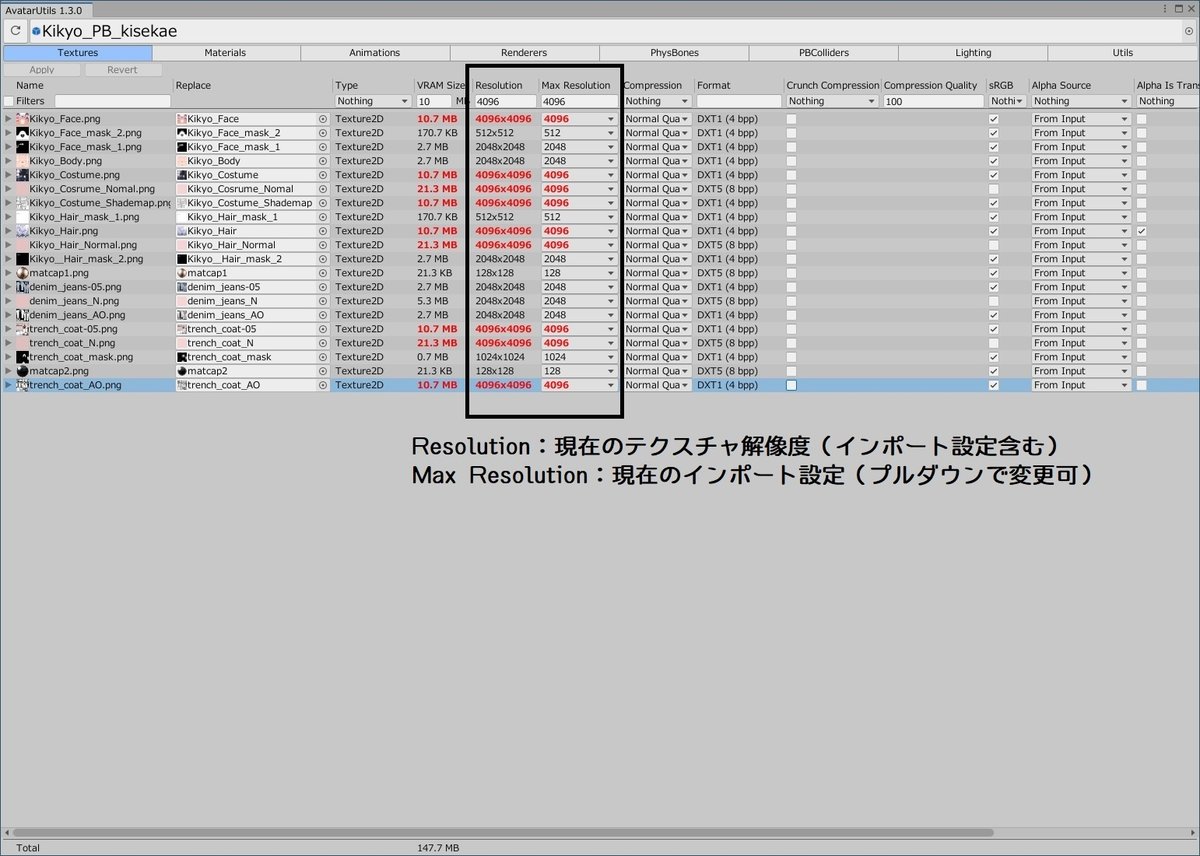 lilavatarutilでVRAM使用量を減らす｜もなか