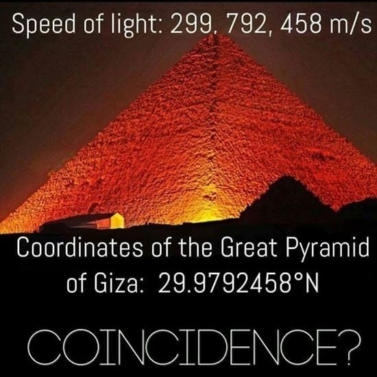 光の速度とギザの大ピラミッドの緯度が同じ｜hal