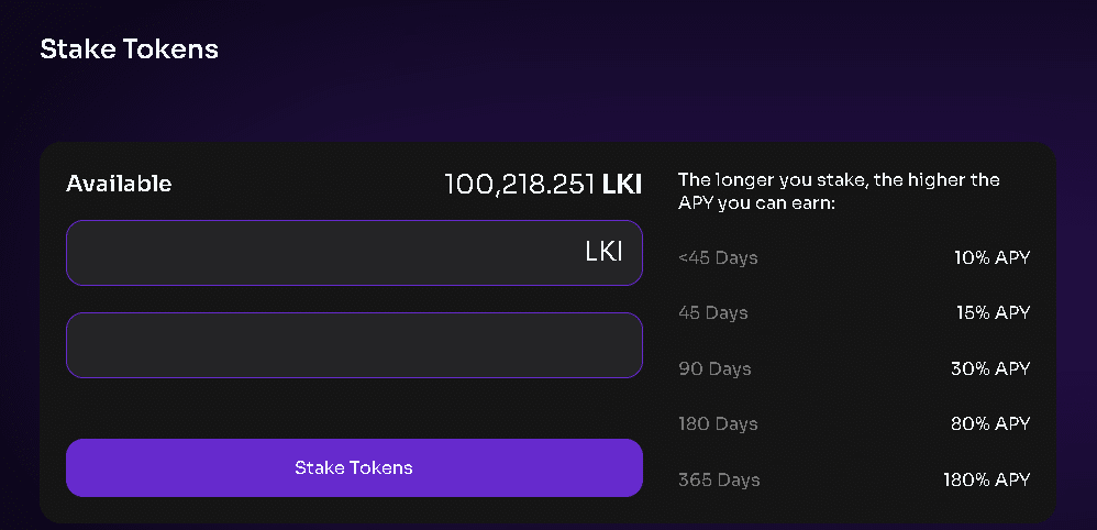 仮想通貨Laika AI($LKI) 年利回り180%のステーキングを試してみた｜りとるけい