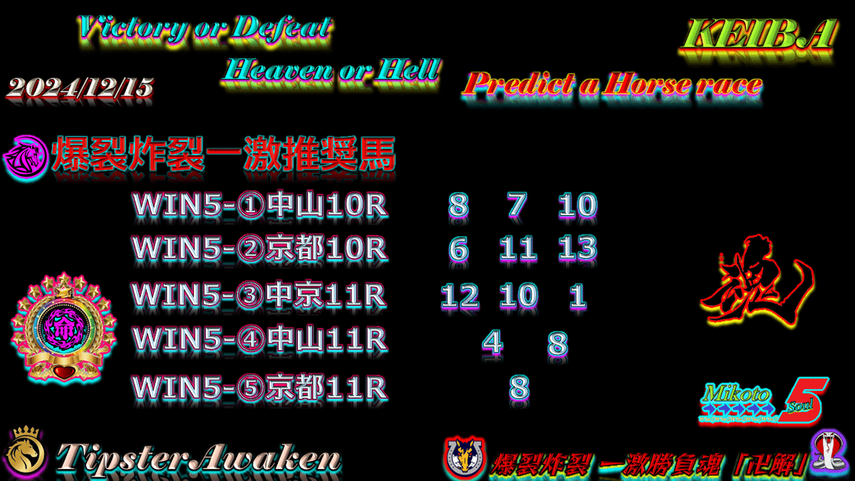 WIN5 12/15版｜龍国 命