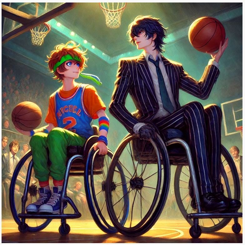 08[Free to Use] Wheelchair Basketball and Original Character Comedians ...