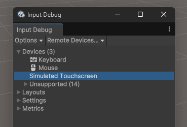 【Unity】タッチシミュレーションを有効にする【InputSystem】｜nyoro_wrl