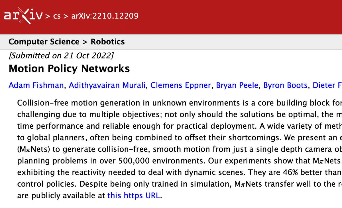 論文解説：「Motion Policy Networks」/未知の環境でロボットが障害物を避けながらスムーズに動くための新しい方法/NVIDIA｜Kawamura Akihiro