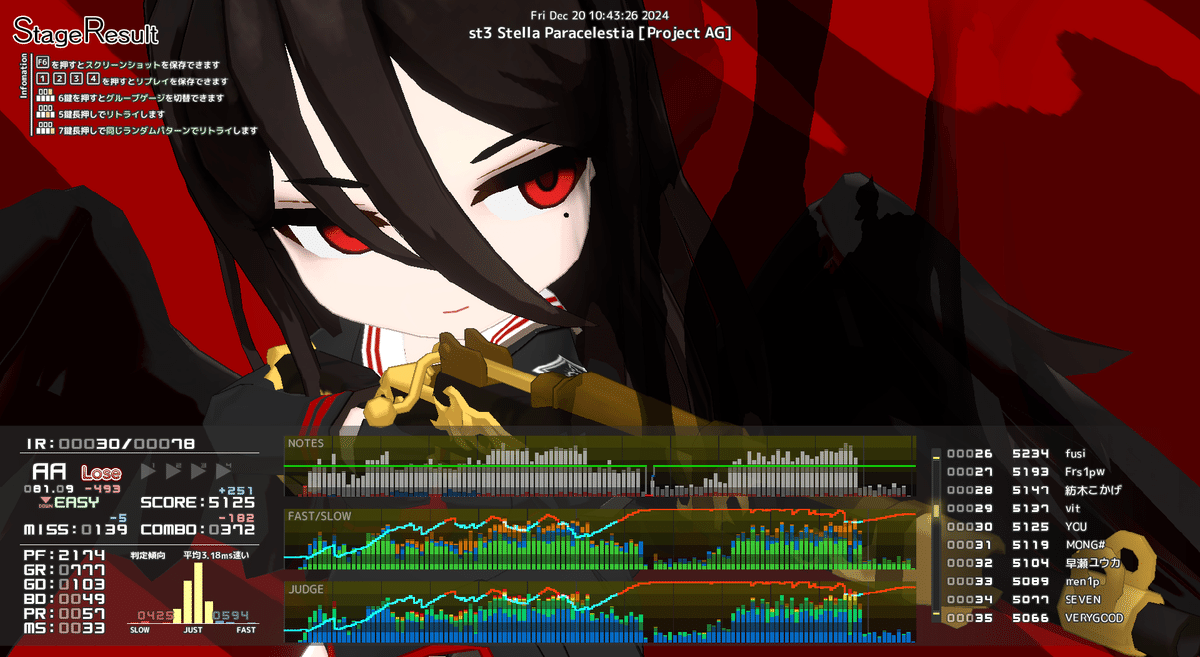 音ゲー日記20241220｜GRASS