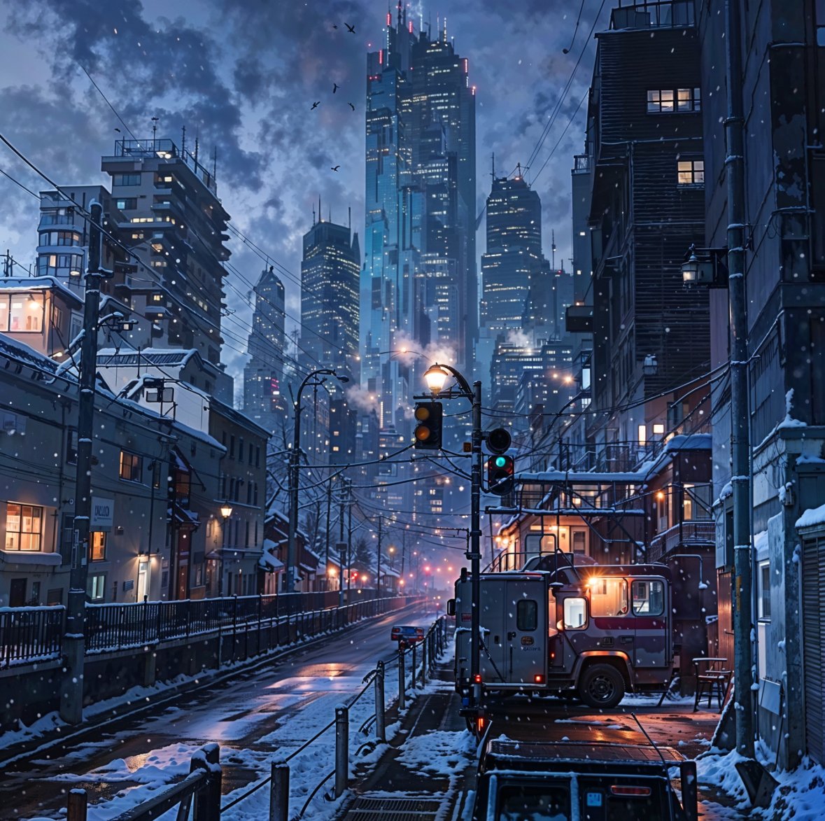 山に街に冬｜K_Kameno