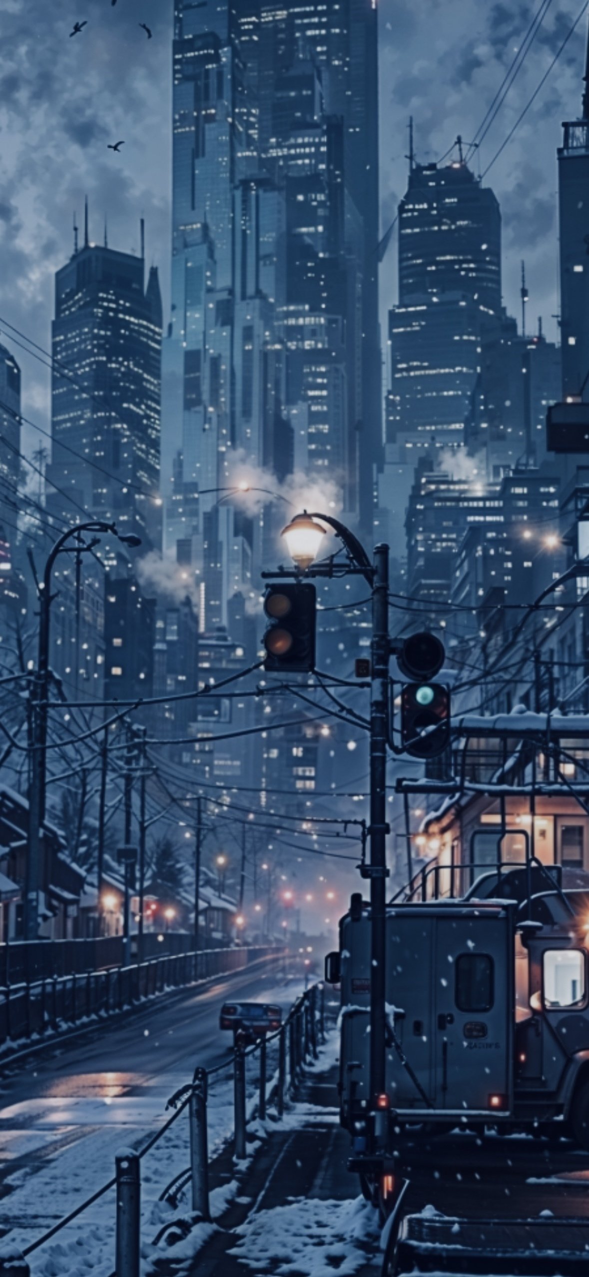 山に街に冬｜K_Kameno