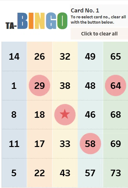 TableauでBingo「Ta-Bingo」の仕組み｜ritz_Tableau | Satoshi Ganeko