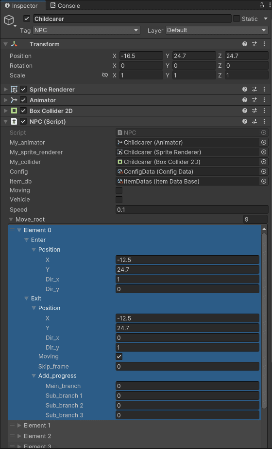 ストーリーに応じたNPC動作の定義をできるようにしました【Unityで開発vol.18 2D RPG編】｜Kuropon Hamachi
