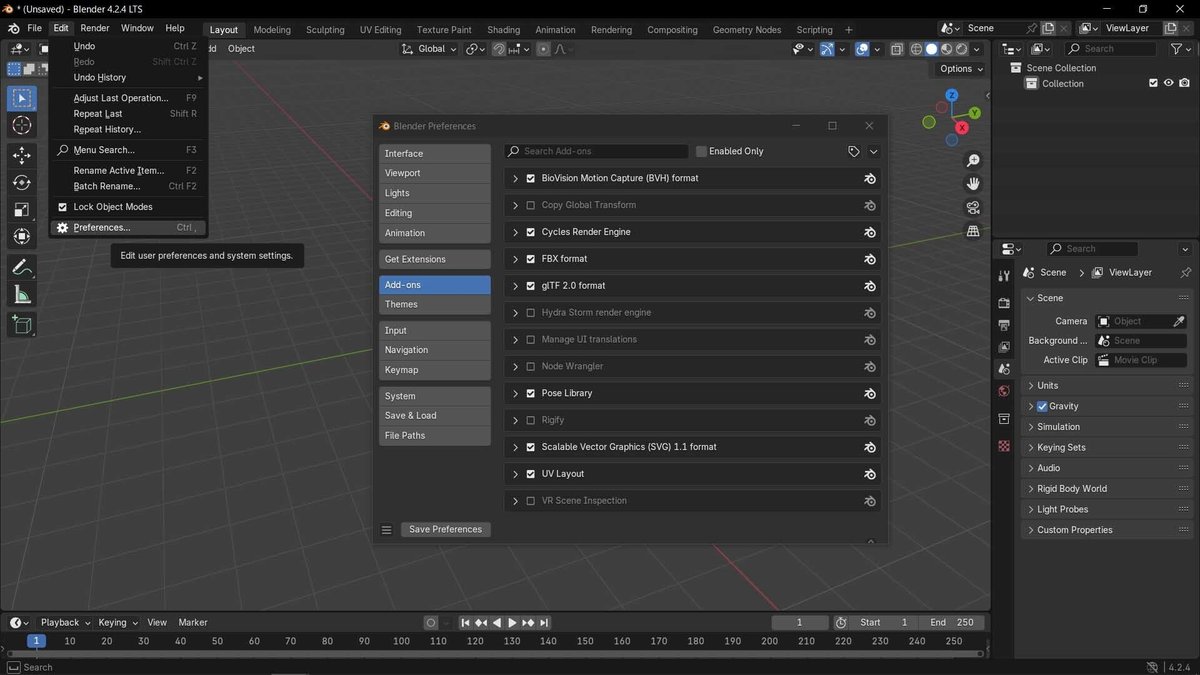 Blender アドオン[Add-ons]と拡張機能[Extension]｜Hisui
