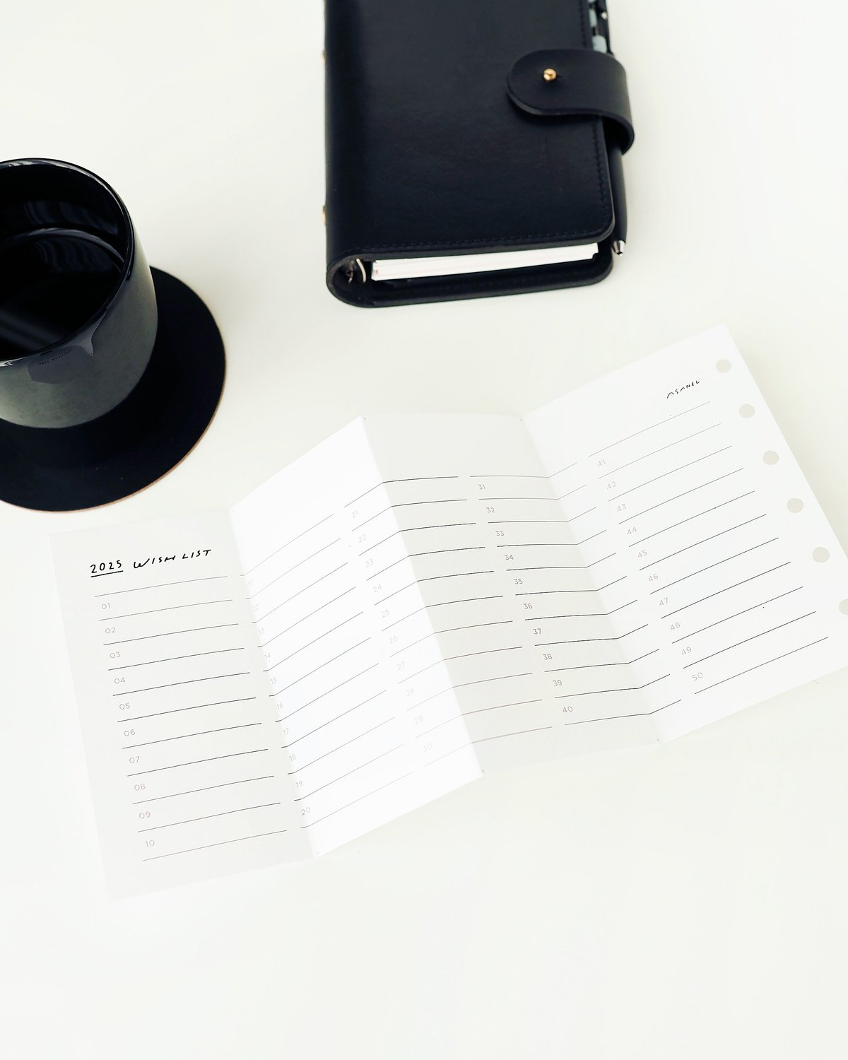 【M6】 2025年Wish Listを書こう 蛇腹テンプレート｜ASANEL