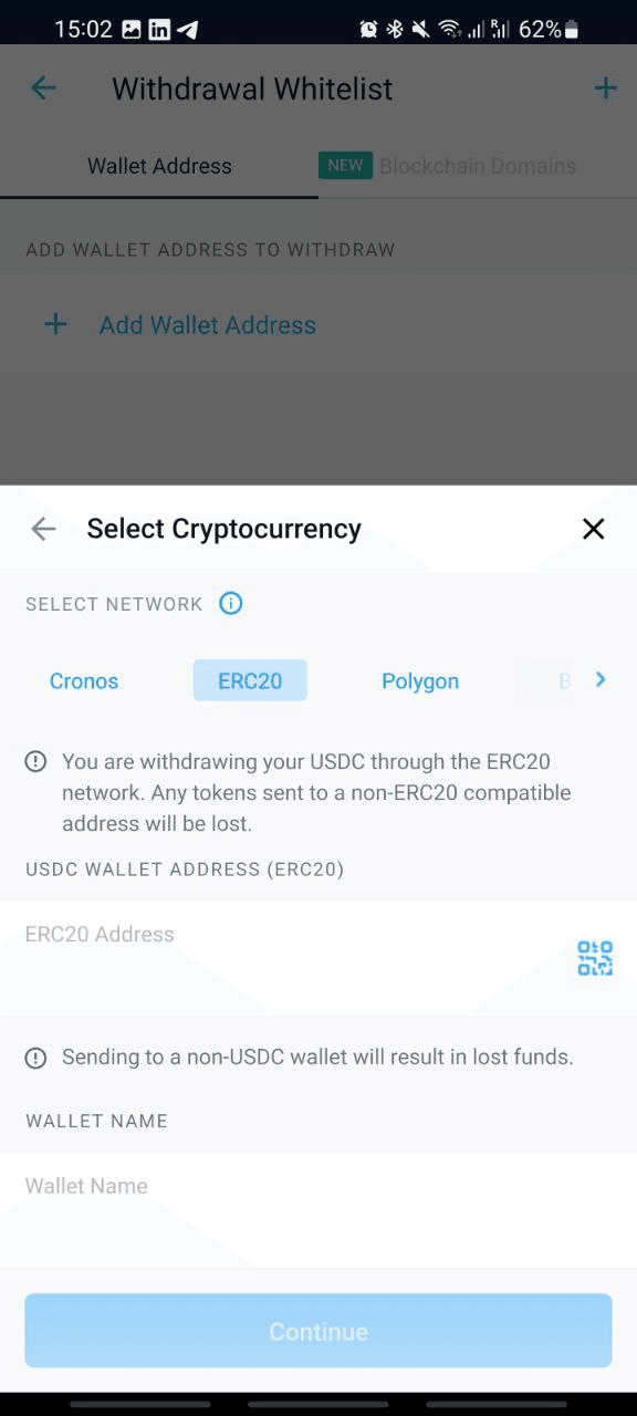 Crypto.comからコインを引き出す際はどのネットワークを選択すべきですか？｜ledger
