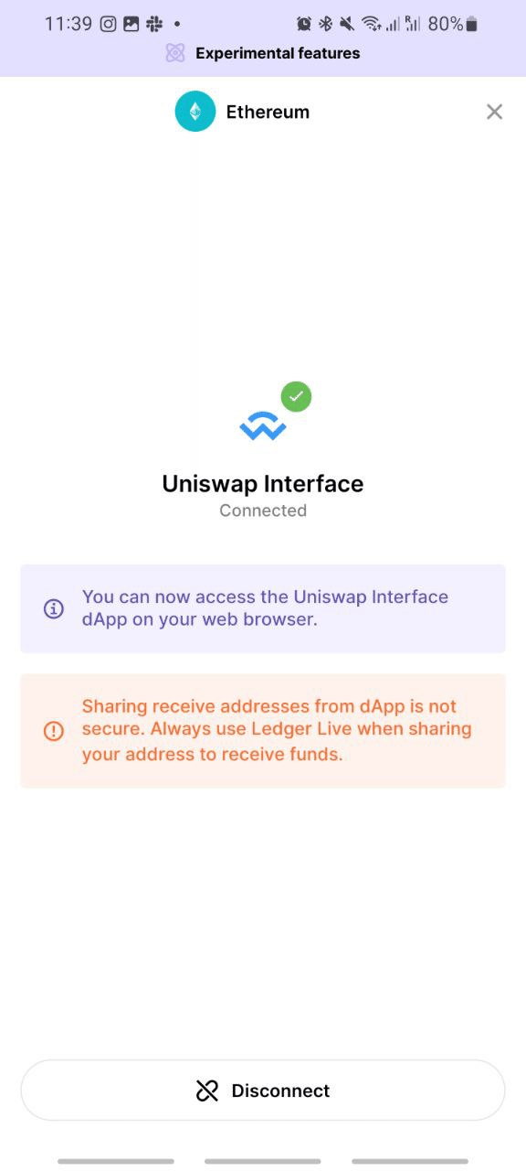 WalletConnectを使ってLedger LiveをDAppsに接続する｜ledger