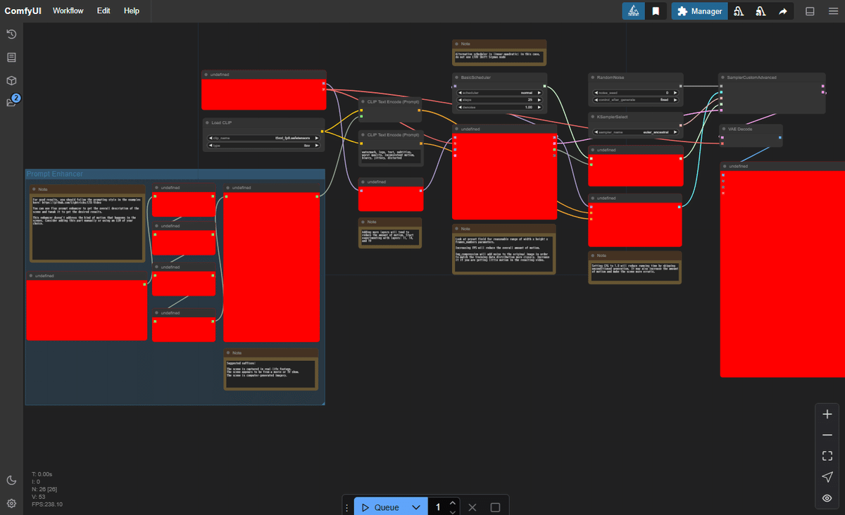 ComfyUI LTXV i2v Lightricksのワークフローでプロンプトに何も書かずに動画ができた｜Yuki