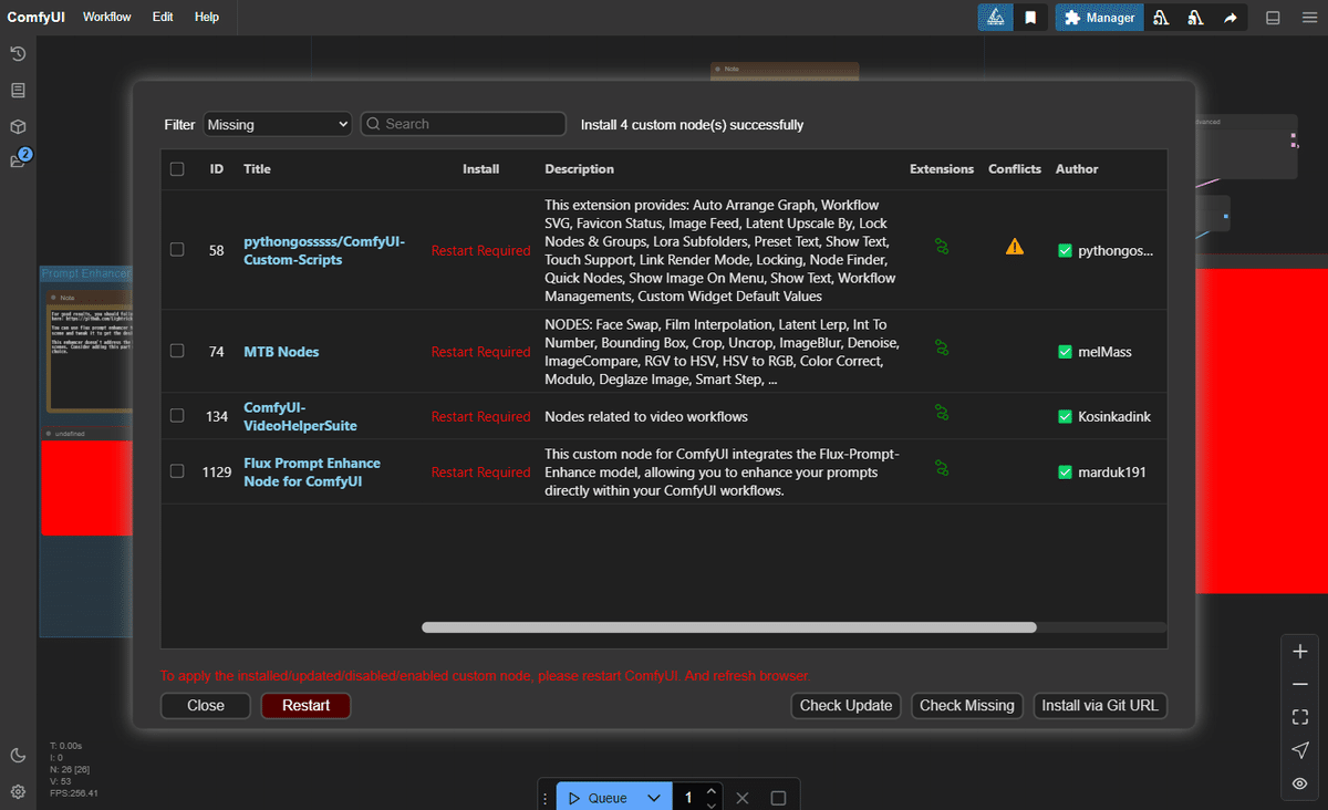 ComfyUI LTXV i2v Lightricksのワークフローでプロンプトに何も書かずに動画ができた｜Yuki